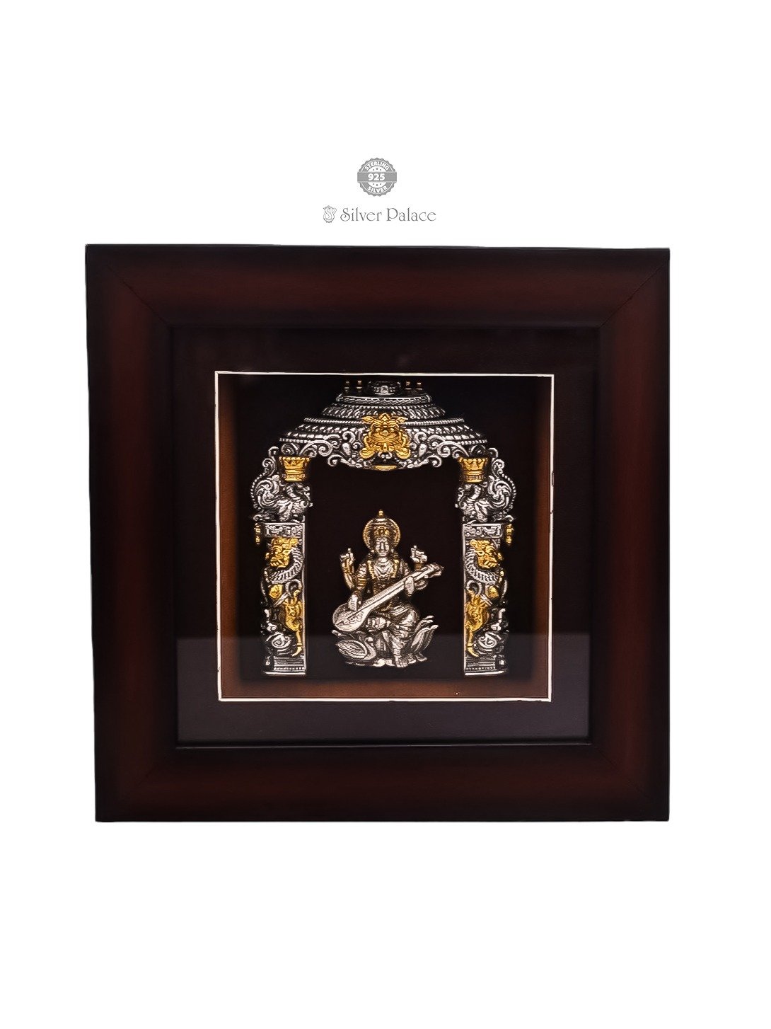 925 Pure Silver Photo Frame With Fancy Design - Silver Palace