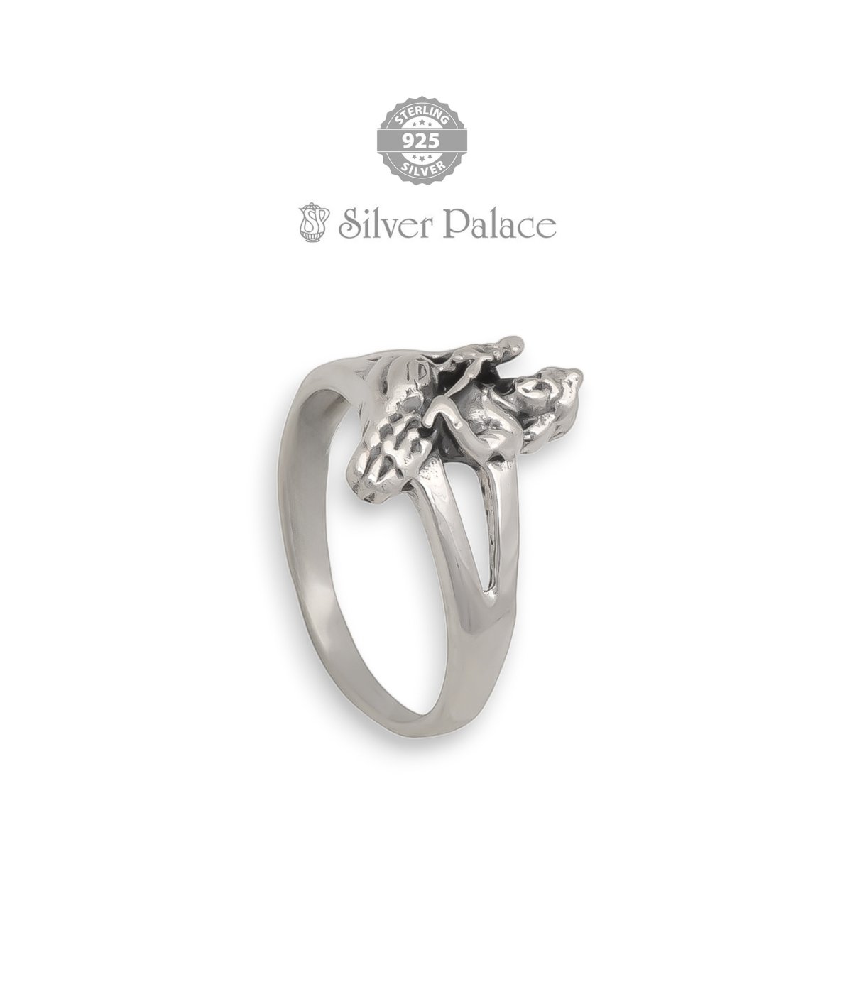 Silver Radhe Collection Murugan With Peacock Design Ring For Men ...