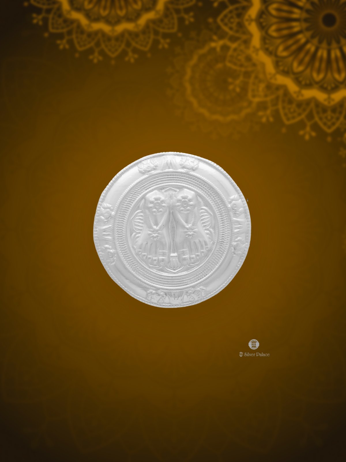 925 Silver God Foot Silver Sheet For Pooja Rituals Shri Collection ...