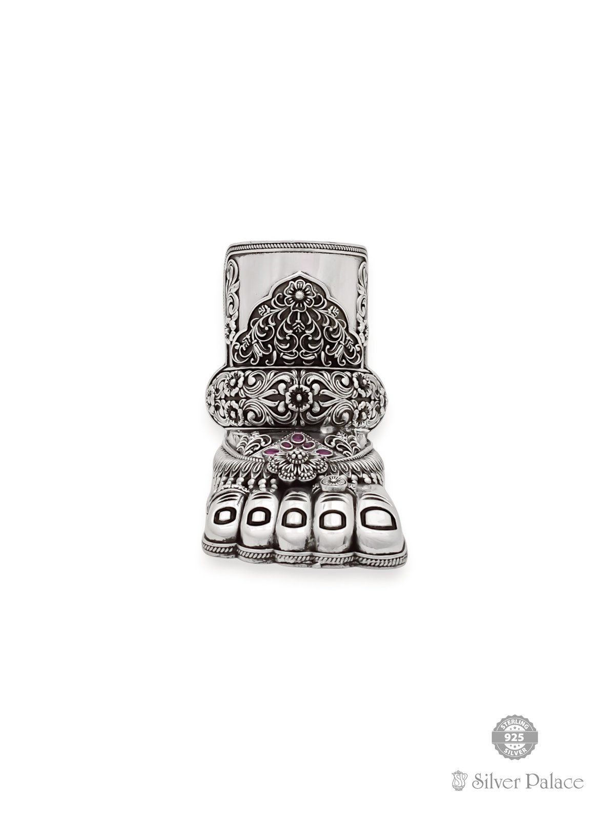 925 Oxidised Silver Leg For Temple Decoration - Silver Palace