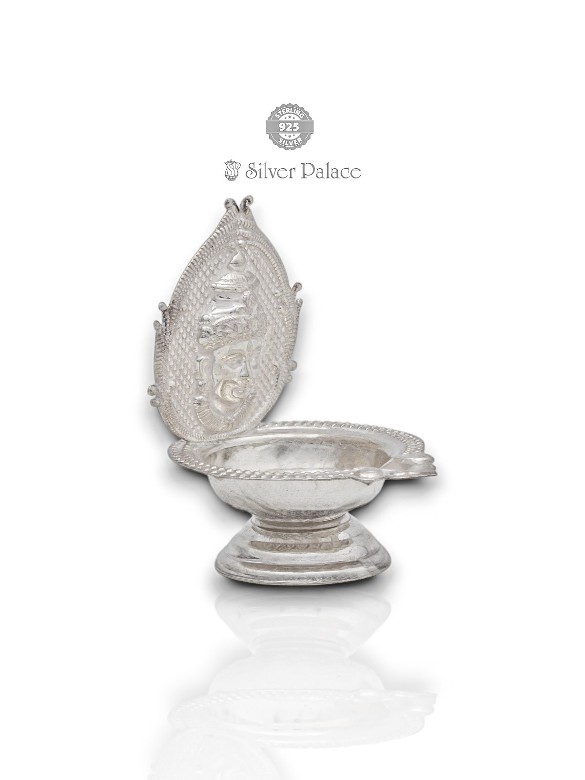 925 Pure Silver Kamakshi Deepam/lamp - Divine Blessing - Silver Palace