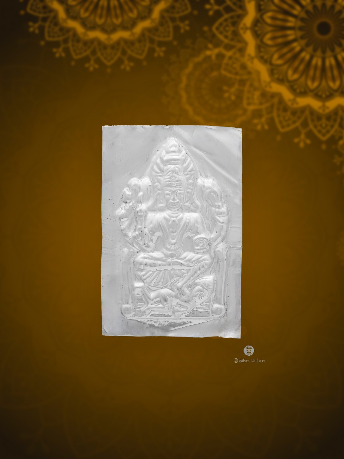 925 Silver Amman Silver Sheet For Temple Rituals Shri Collection - Silver Palace