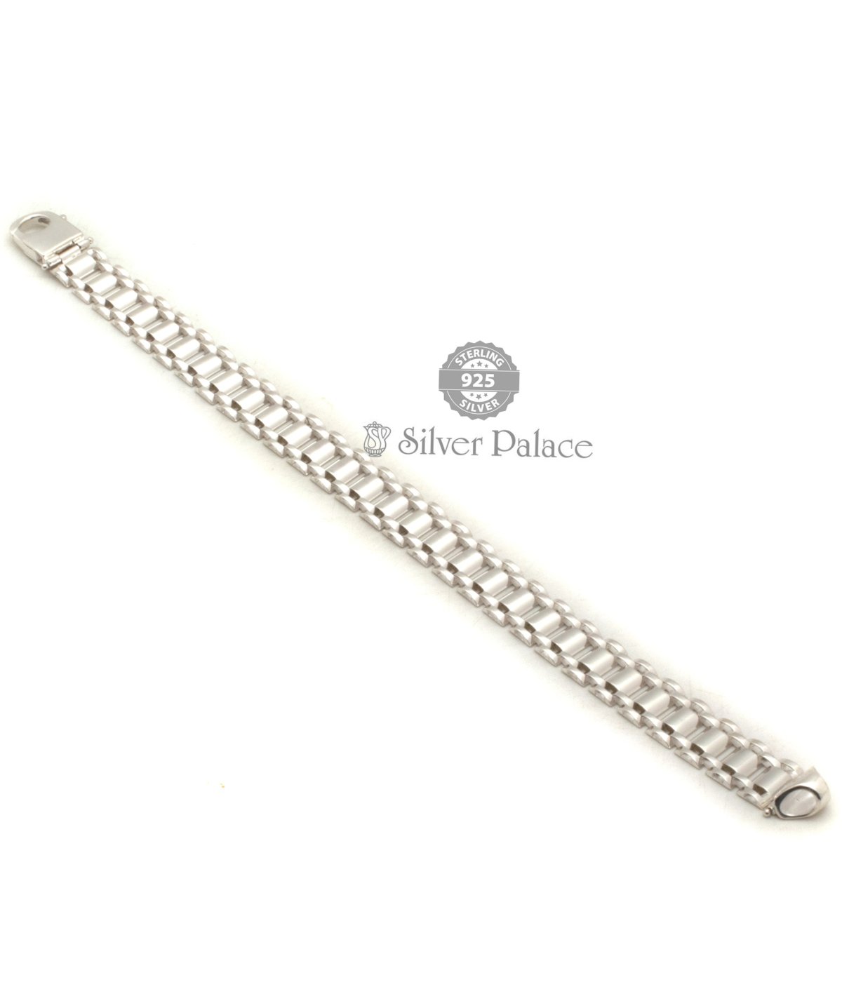 Sterling Silver Watch Strap Stylish Bracelet For Men - Silver Palace