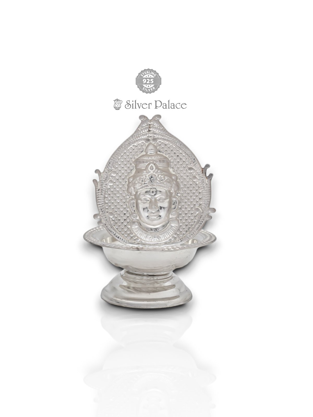 925 Pure Silver Kamakshi Deepam/lamp - Divine Blessing - Silver Palace