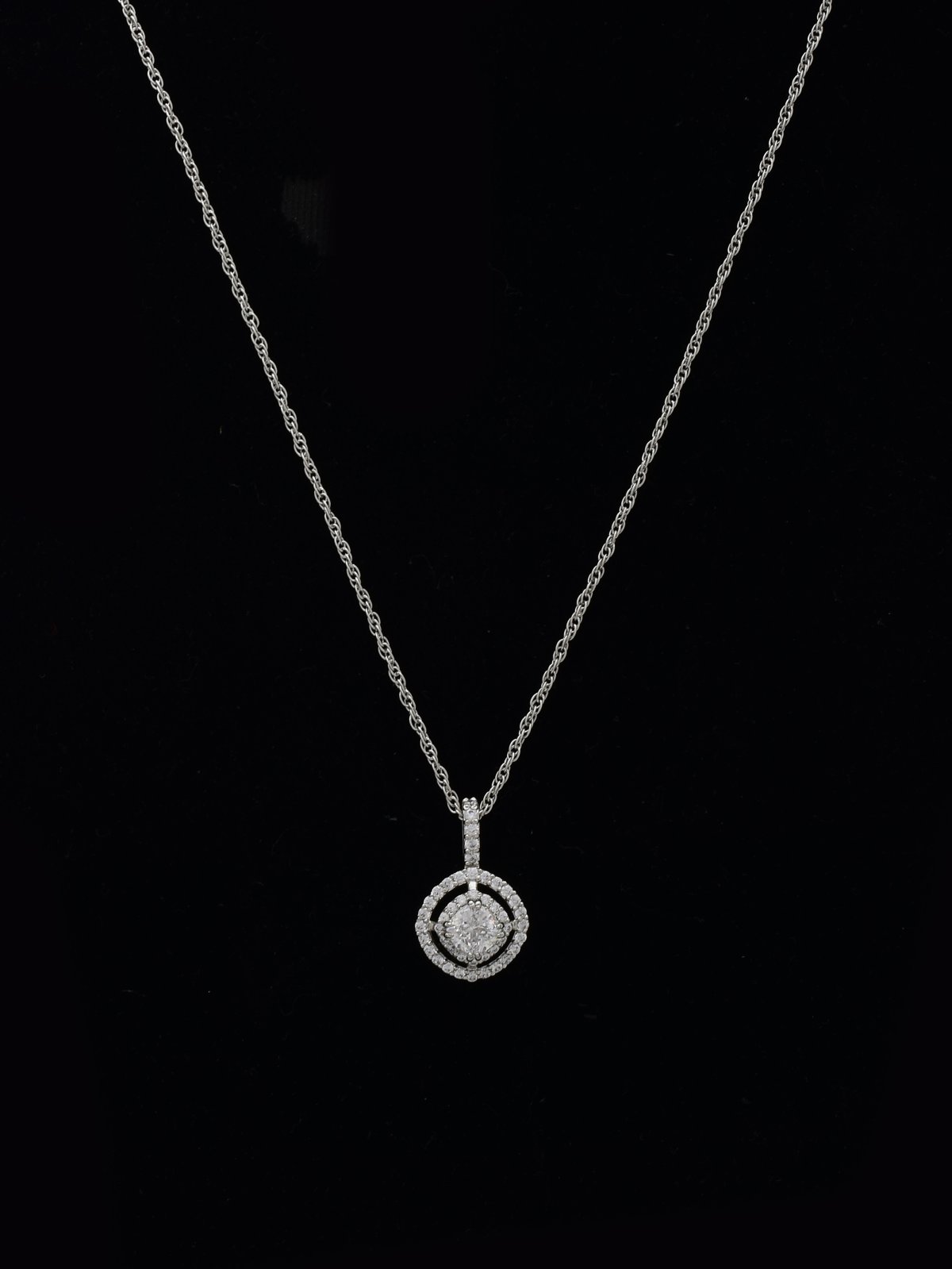 925 Sterling Silver White Stone Chain For Ladies Puya Collection ...