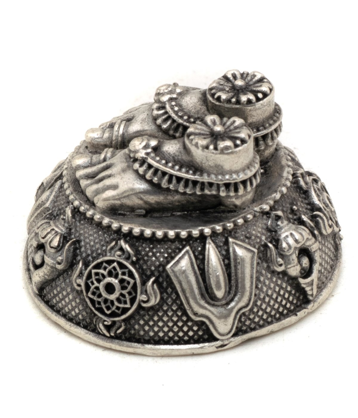 92.5 Oxidised Silver Perumal Pratham Worshiping - Silver Palace