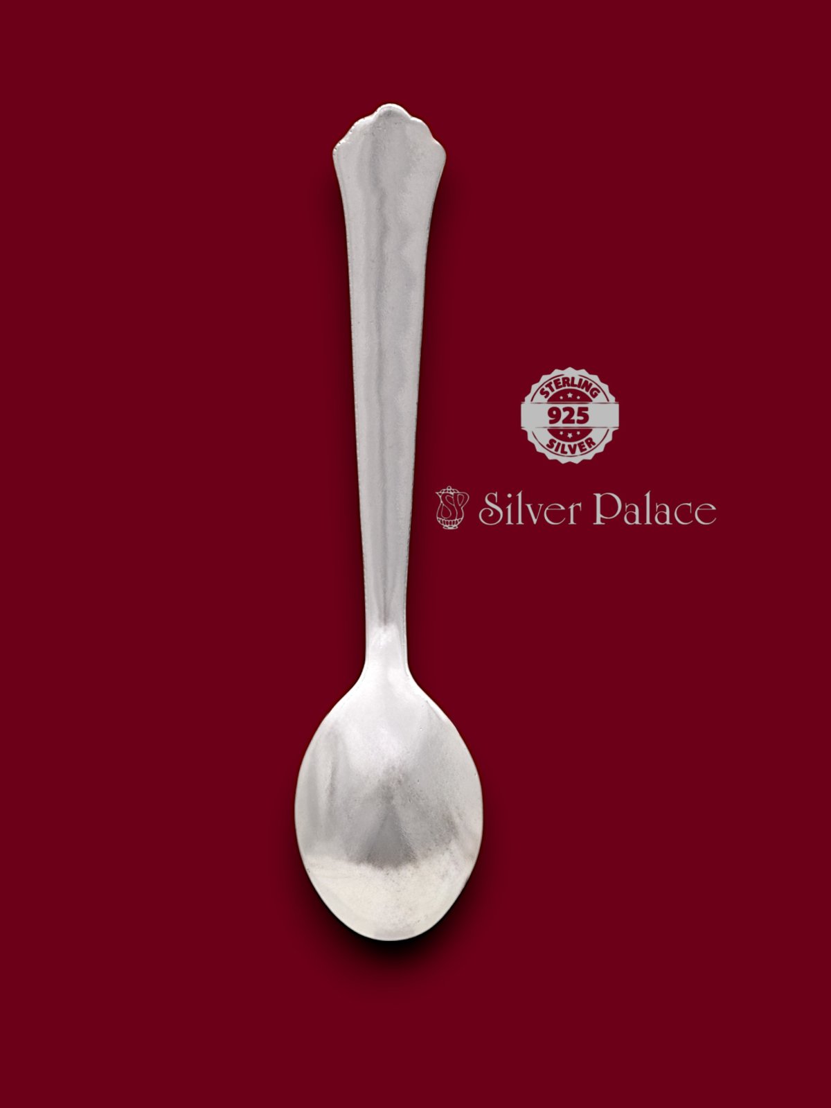 925 Silver Floral Design Filigree Spoon For Your Child - Silver Palace