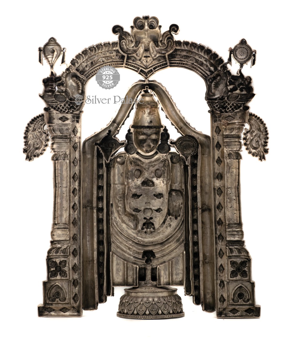 925 Pure Silver Antic Finish Tirupati Lord Venkateswara Balaji Statue ...