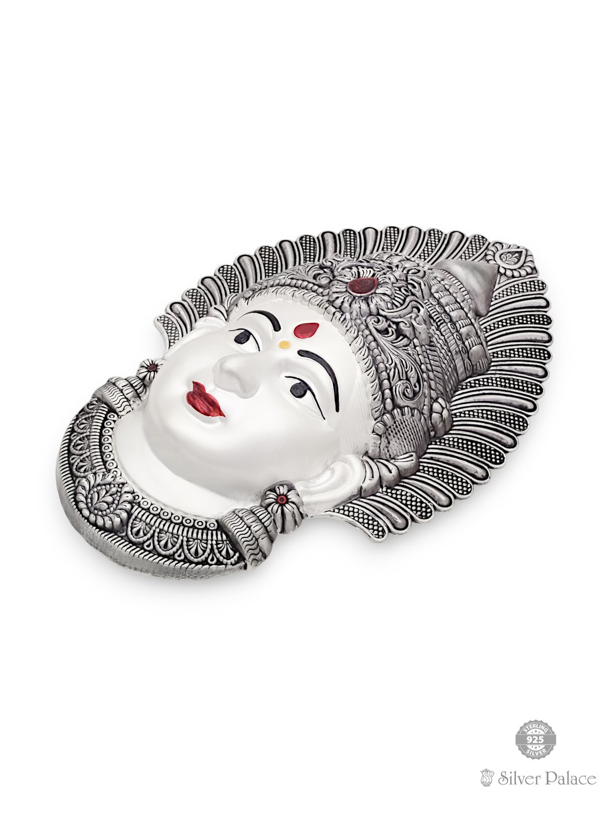 925 Oxidised Silver Amman Face For Varalakshmi Pooja - Silver Palace