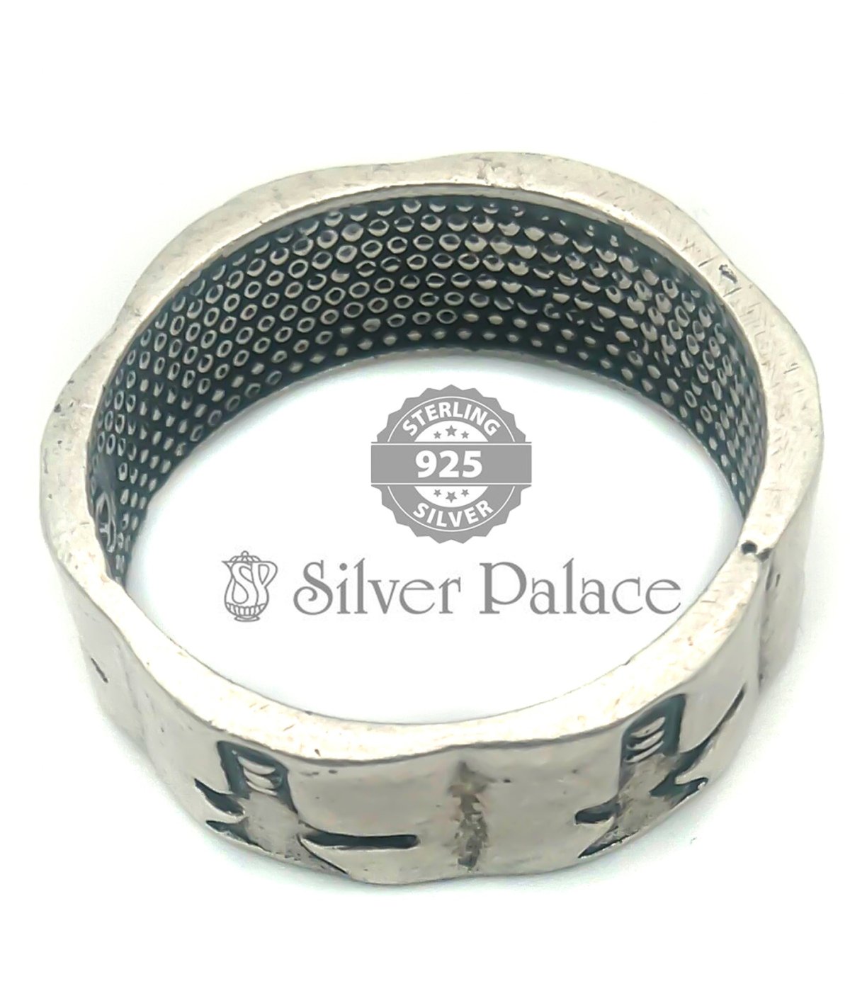 Sterling Silver Radhe Collection Shiva Lingam Ring For Men - Silver Palace