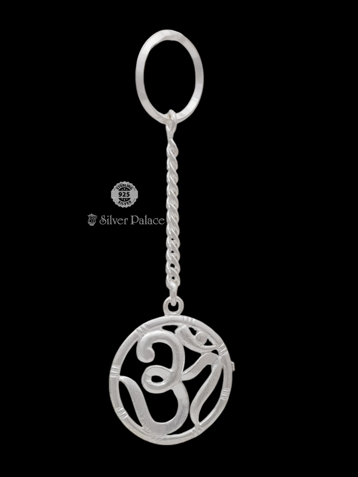 925 Pure Silver Ohm Design Key Chain For Your Keys - Silver Palace