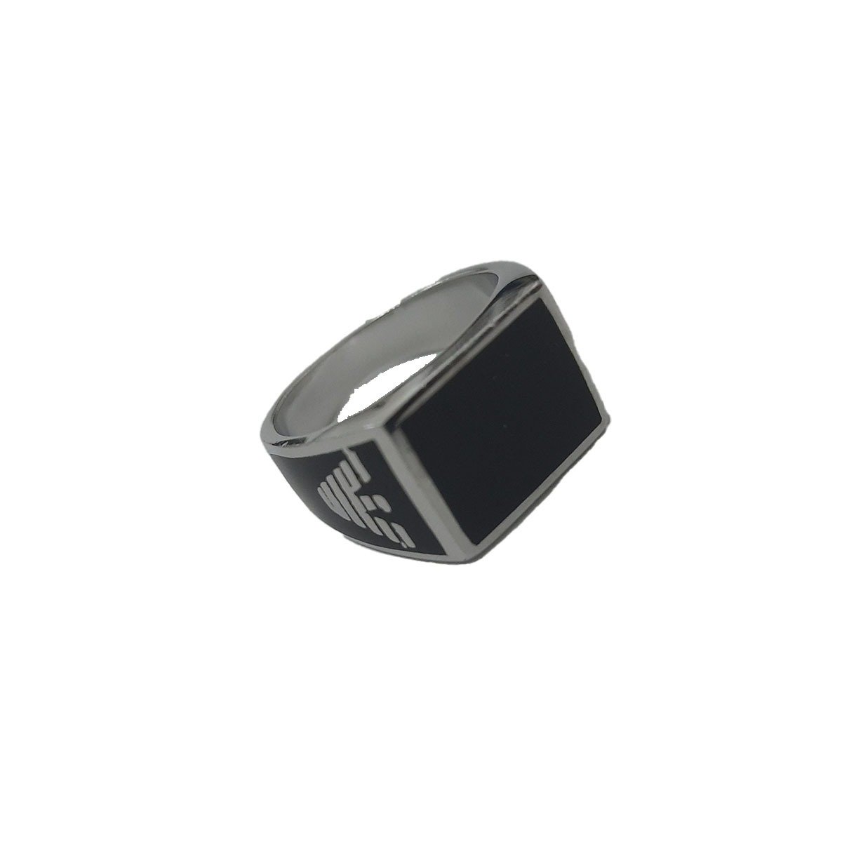 925 Silver Maan Collection Black Line Ring For Men - Silver Palace