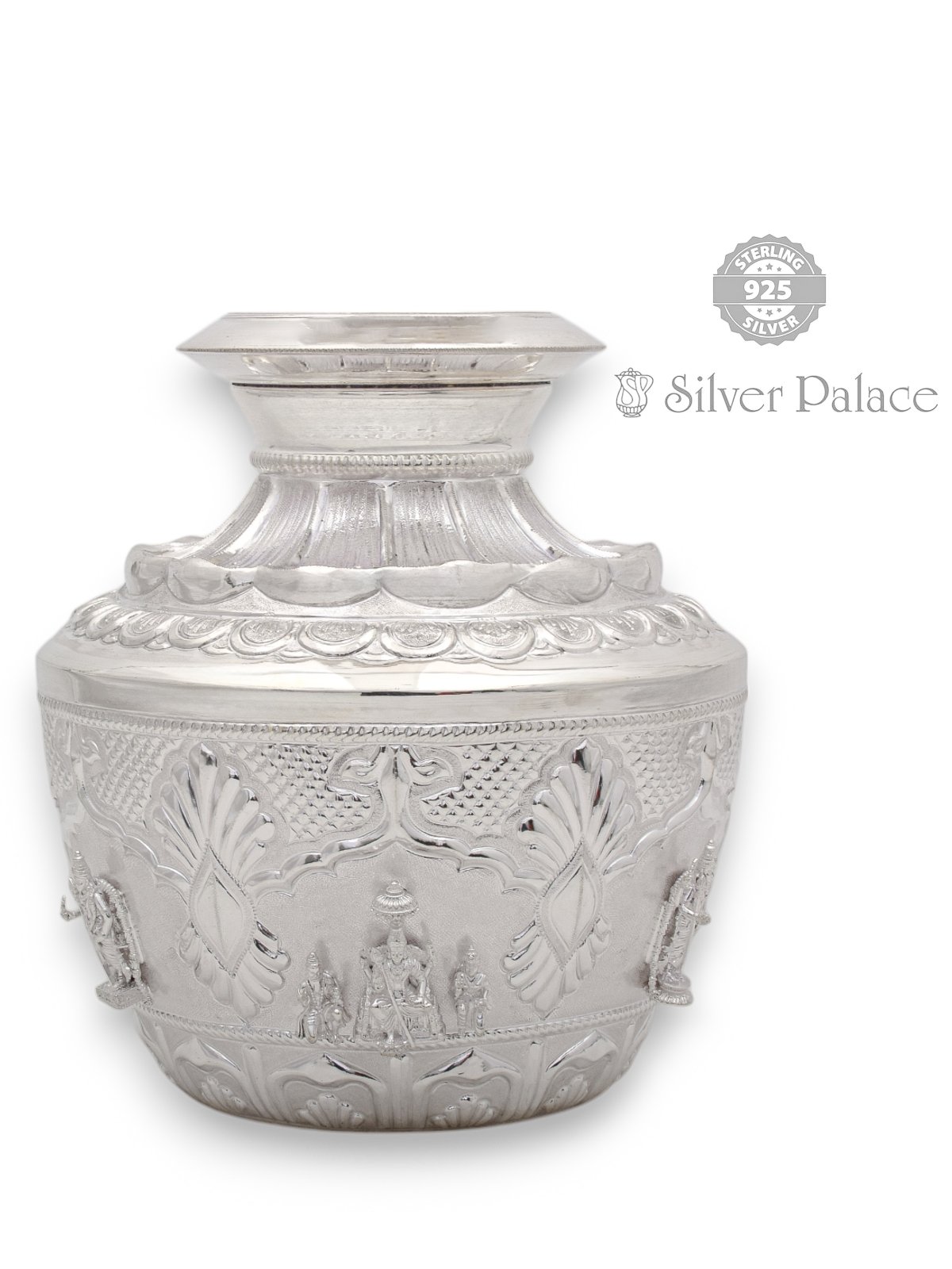 925 Silver Arupadai Murugan Kudam For Pooja - Silver Palace