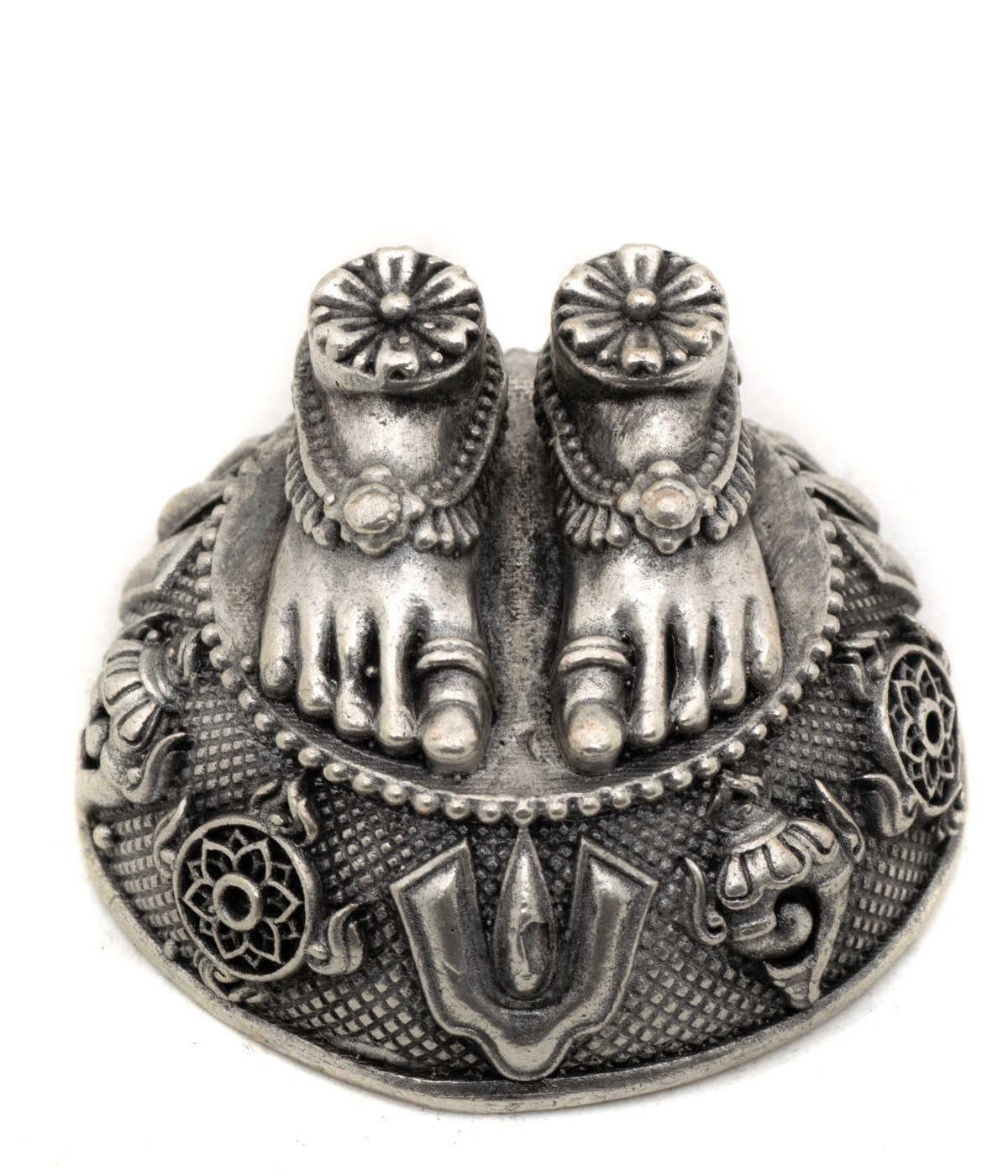 92.5 Oxidised Silver Perumal Pratham Worshiping - Silver Palace