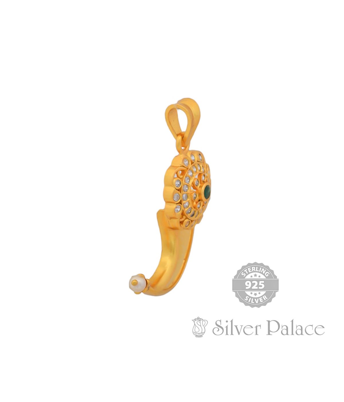 Silver Anite Collection Gold Polished Single Tiger Nail Pendant For Men ...