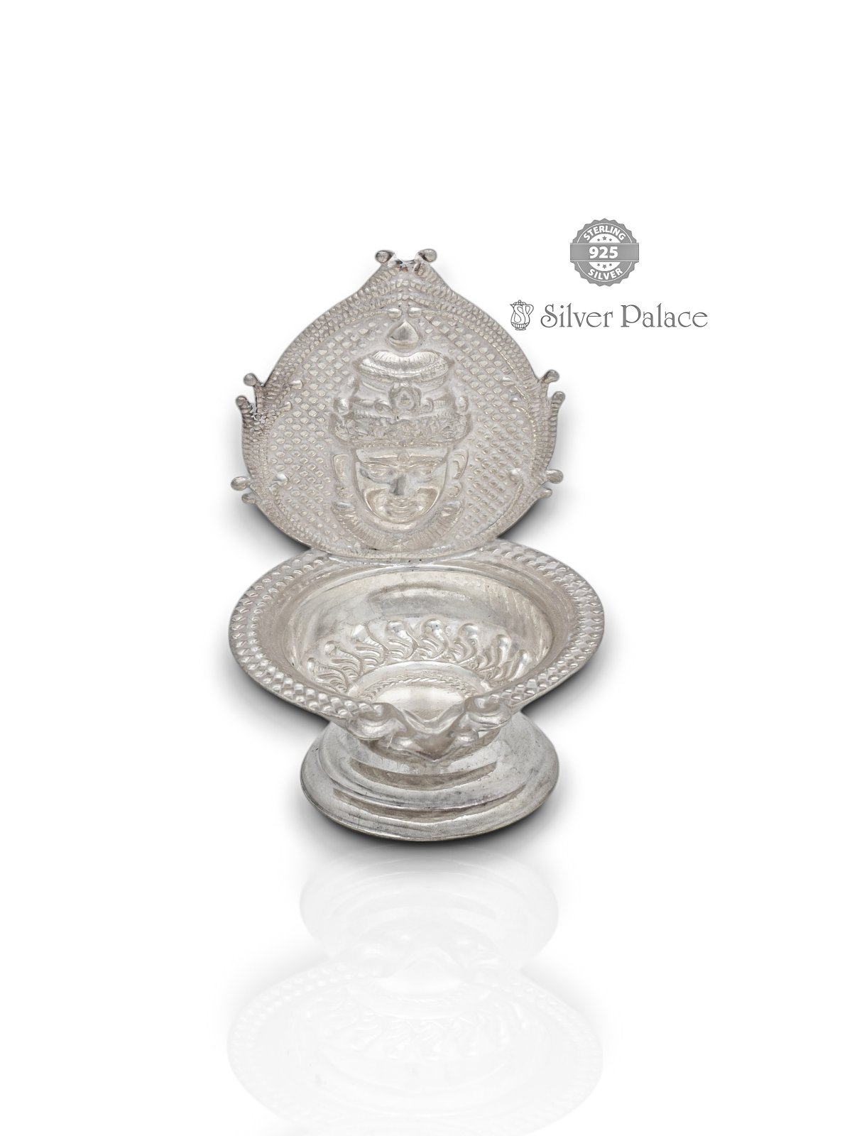 925 Pure Silver Kamakshi Deepam/lamp - Divine Blessing - Silver Palace