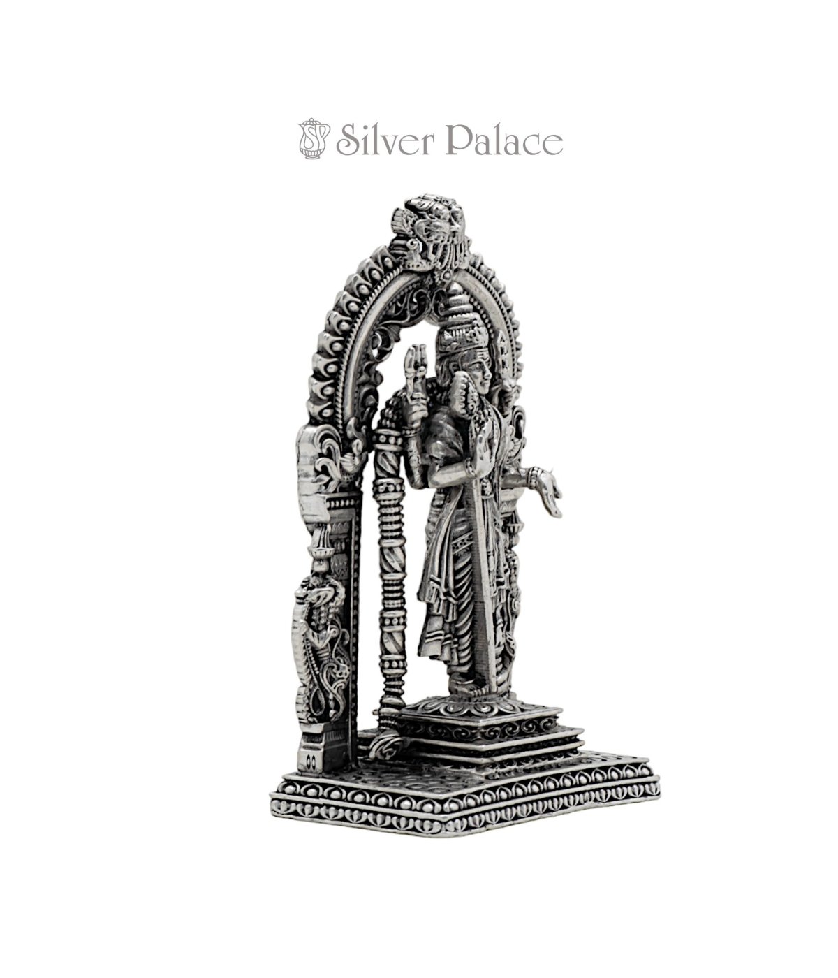 Sterling Silver Lord Murugan Statue - Silver Palace