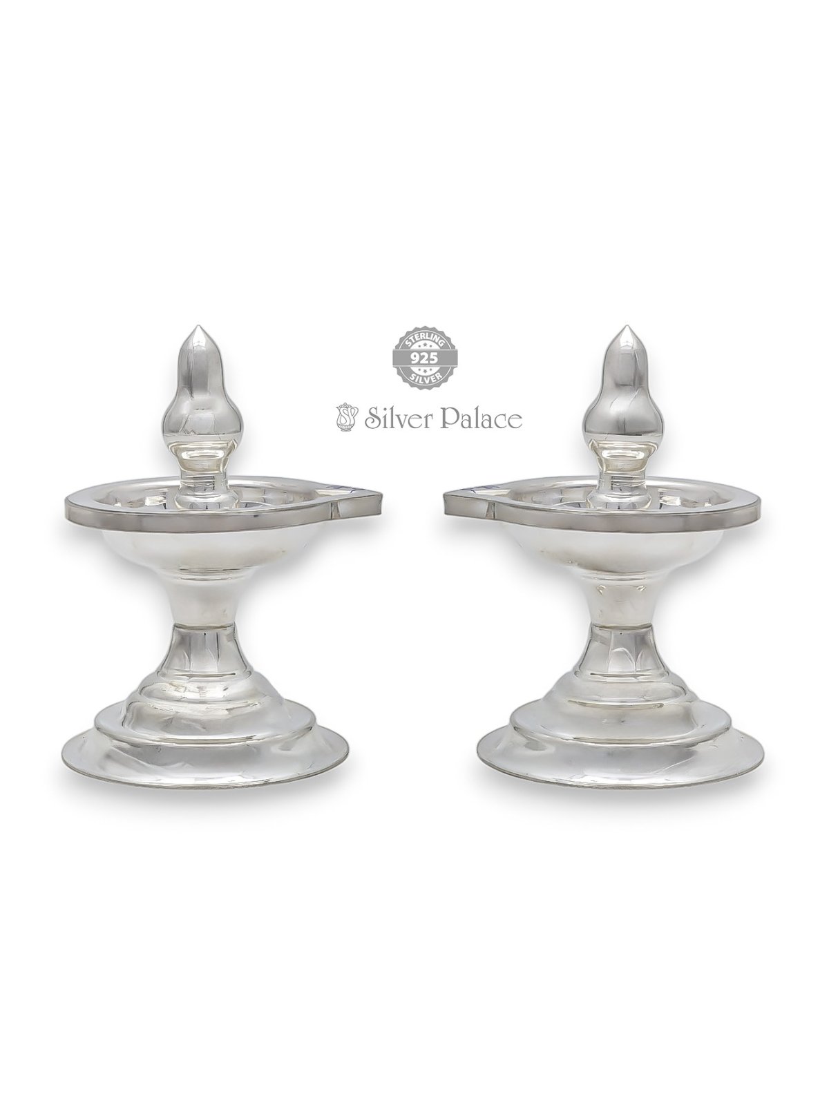 Silver Lamp For Pooja - Silver Palace