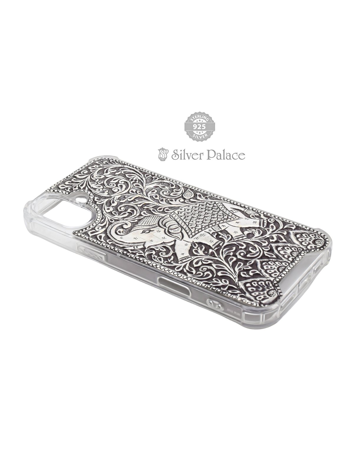 925 Sterling Silver Peacock Design Phone Case For Iphone 16 Plus ...