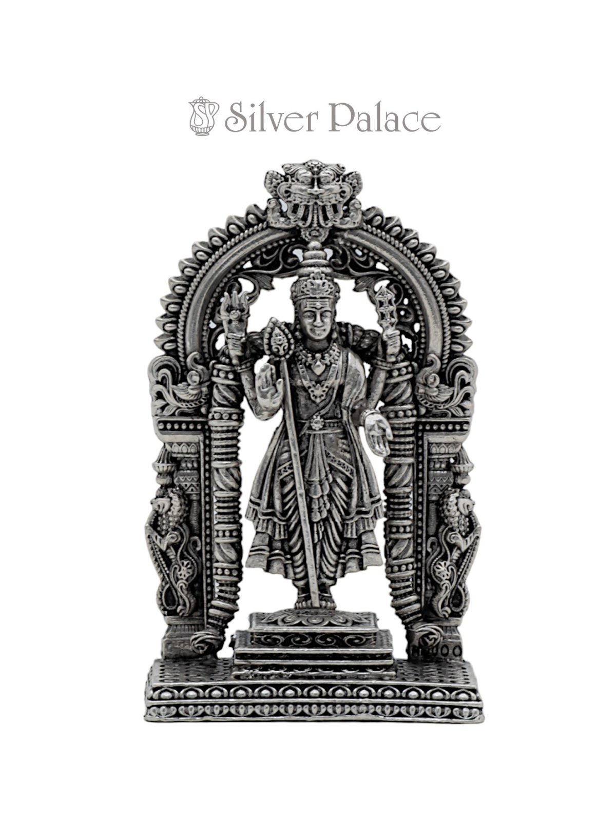 925 Antic Silver Arupadai Muruga Idols For Your Pooja Room - Silver Palace