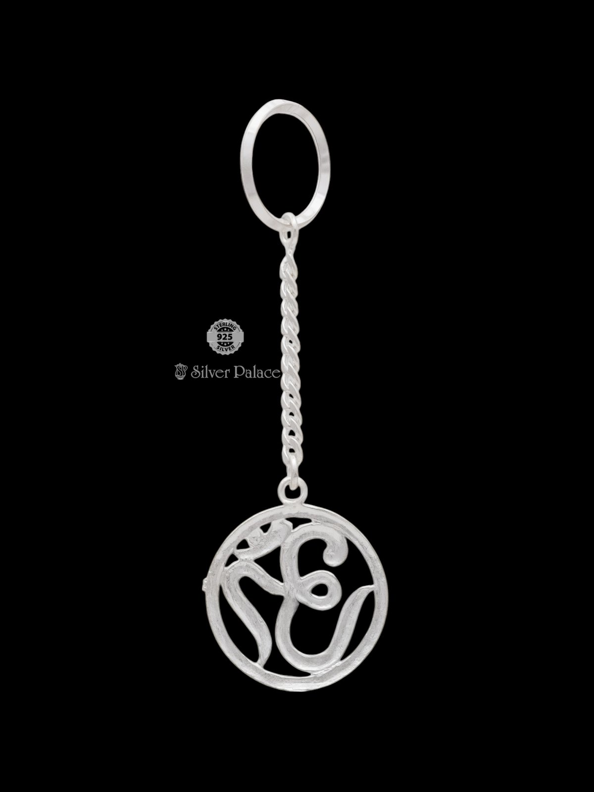 925 Pure Silver Ohm Design Key Chain For Your Keys - Silver Palace