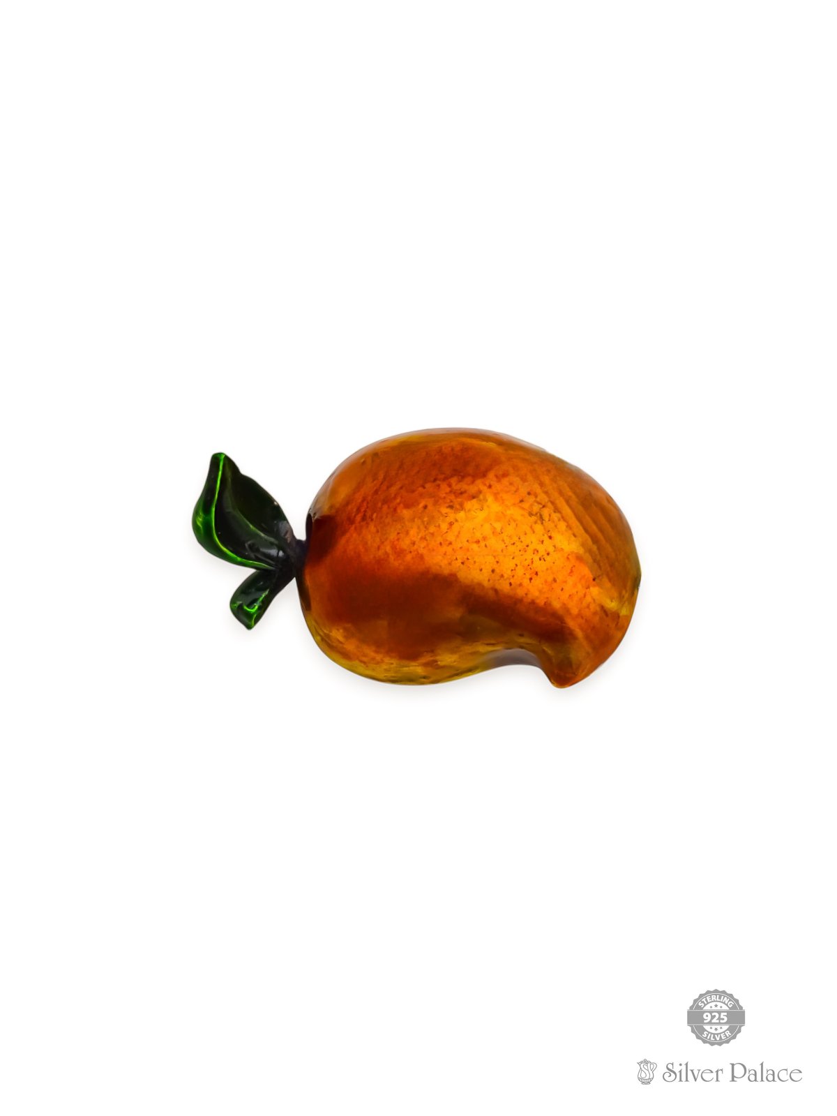 925 Silver Color Full Enameld Mango For Show Piece - Silver Palace