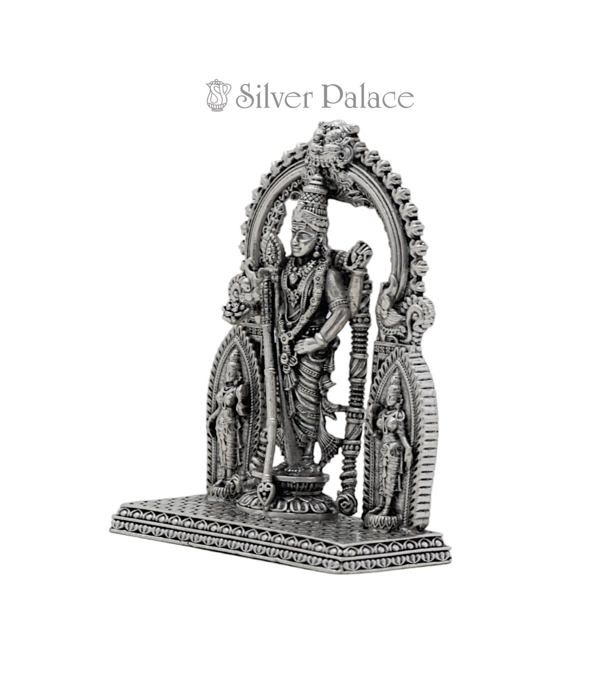Sterling Silver Lord Thiruchendur Murugan Lc Statue Aarupadaiya ...