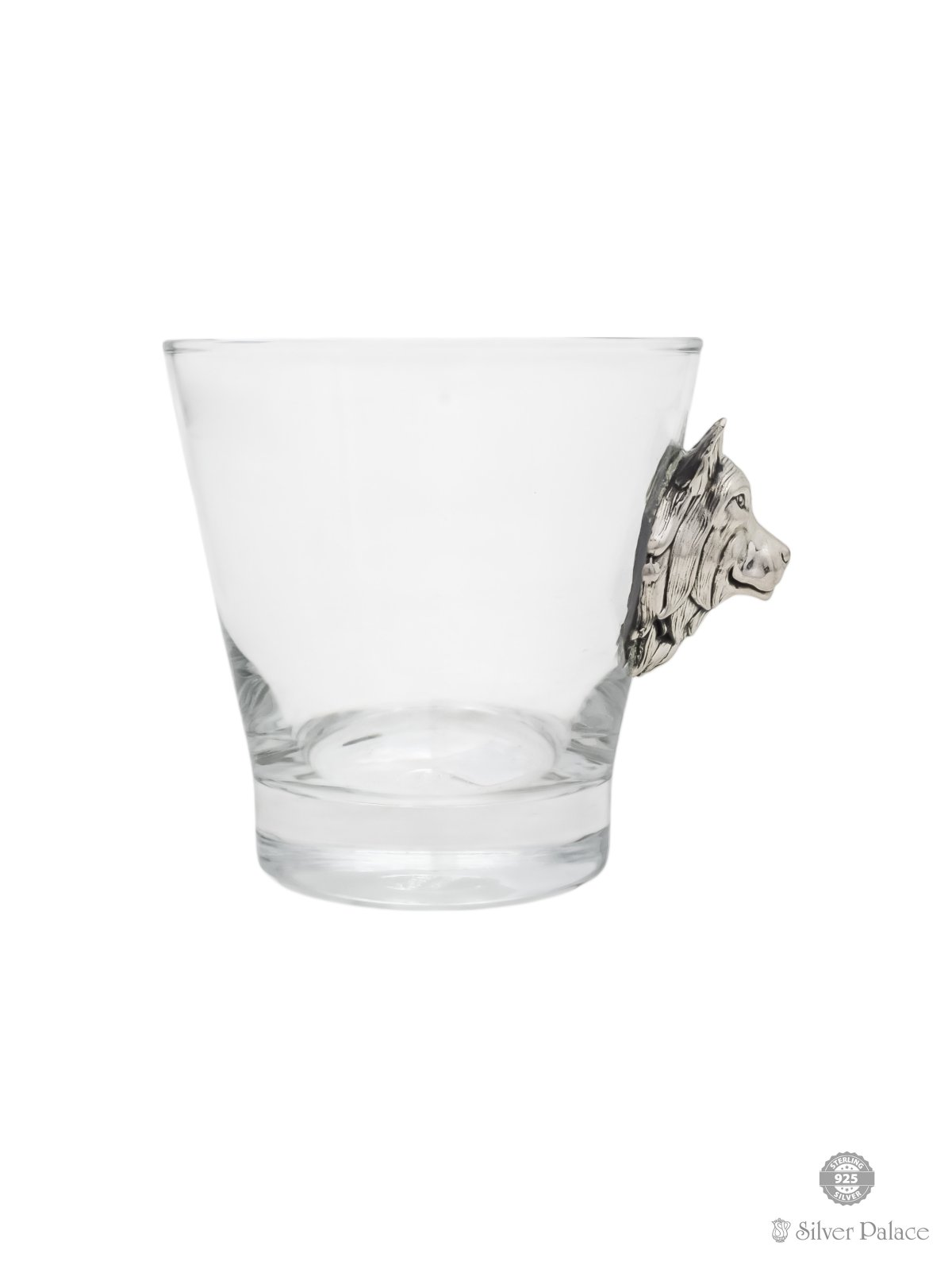 925 Silver Wolf Head Design Wine Glass For Luxury Gifting - Silver Palace
