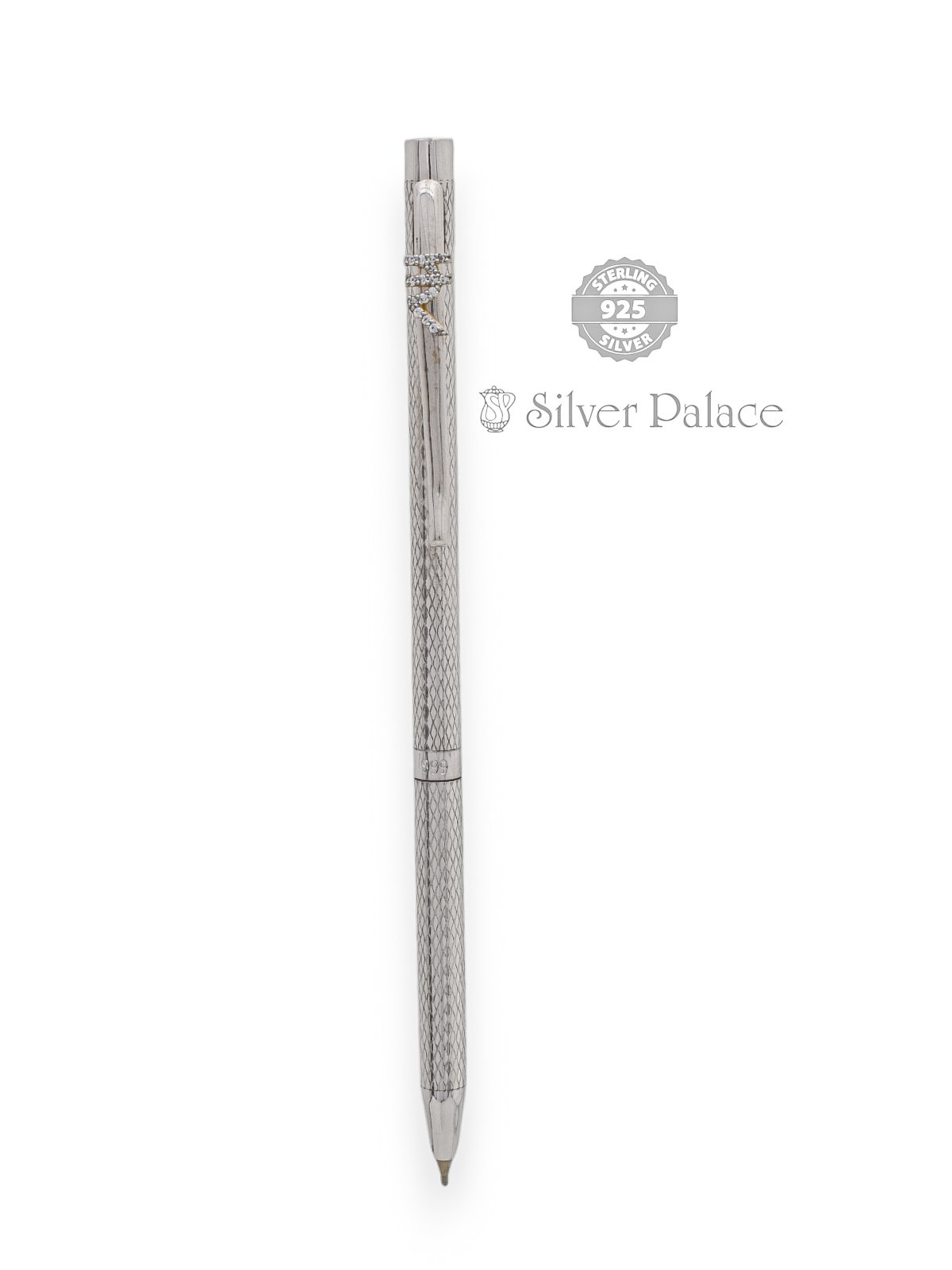 92.5 Pure Silver Roller Ballpoint Pen Writing Instrument - Silver Palace
