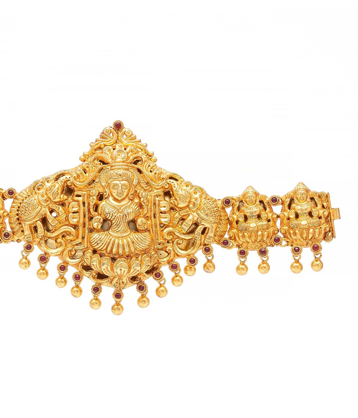 Silver Anite Collection Gold Polished Lakshmi Design Ottiyanam For ...