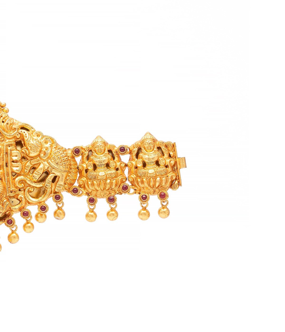 Silver Anite Collection Gold Polished Lakshmi Design Ottiyanam For ...