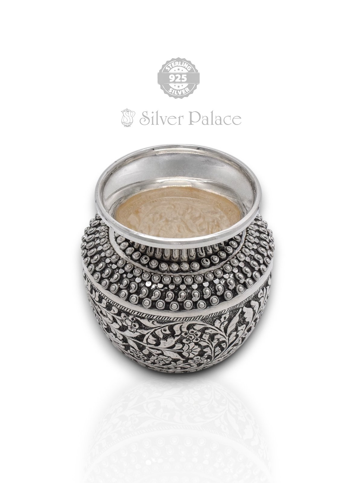 925 Oxidised Silver Mango Design Chombu For Pooja - Silver Palace