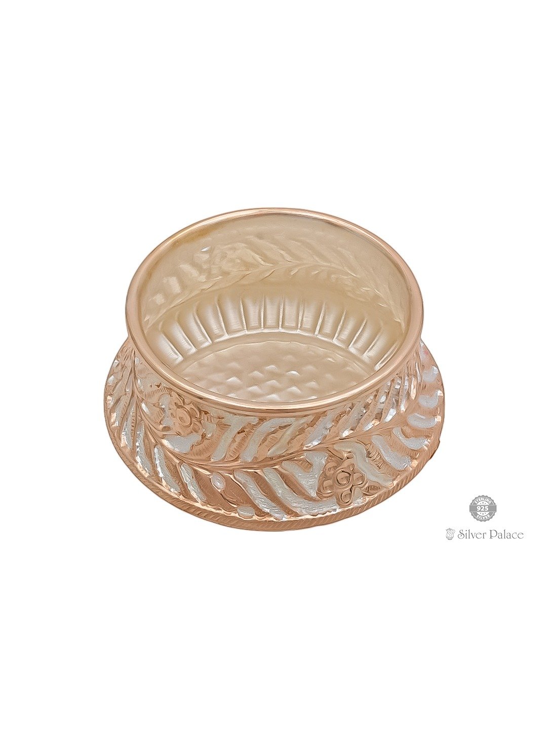 925 Silver Rose Gold Polished Thambulam Set For Pooja Purpose - Silver ...
