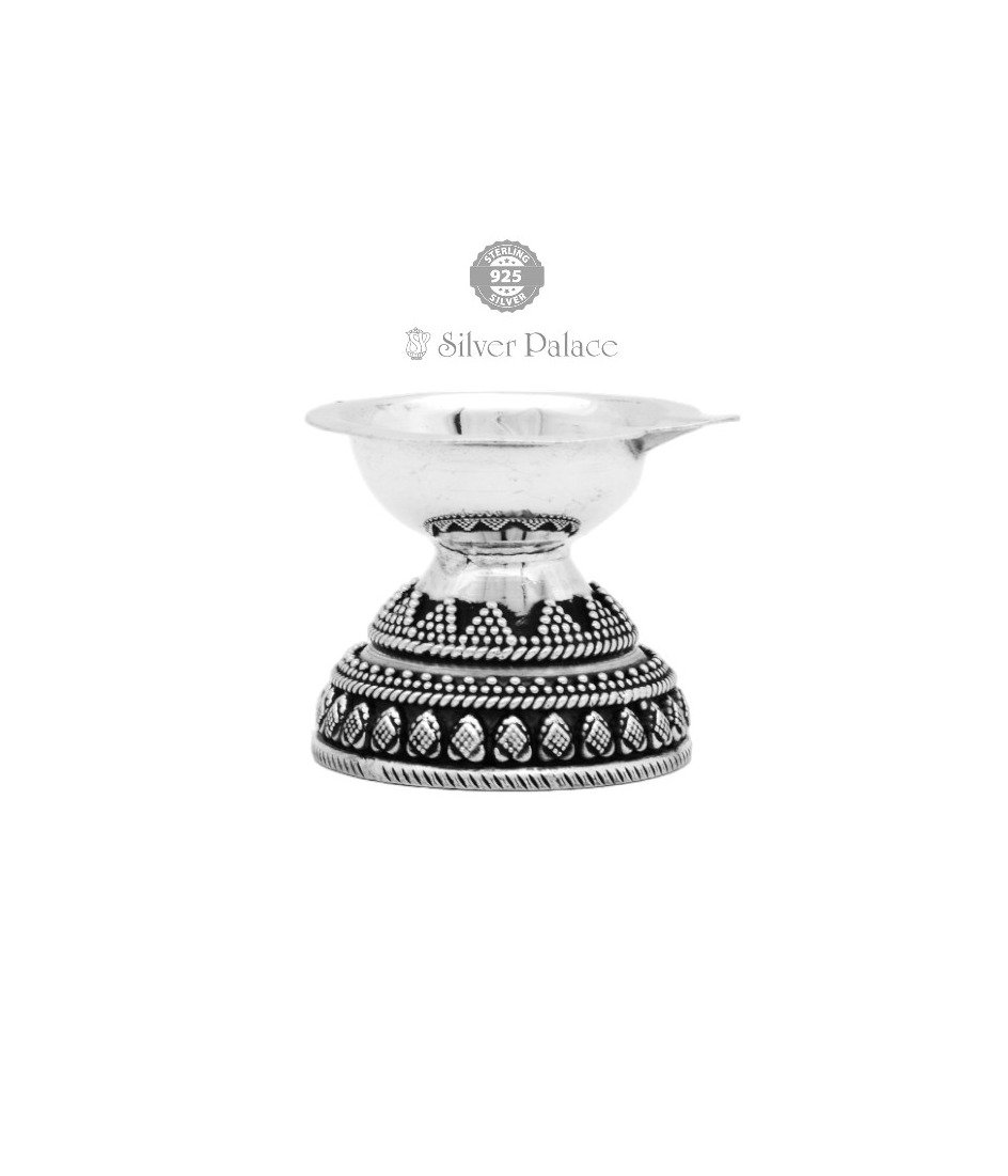 92.5 Pure Silver Lamp For Pooja - Silver Palace