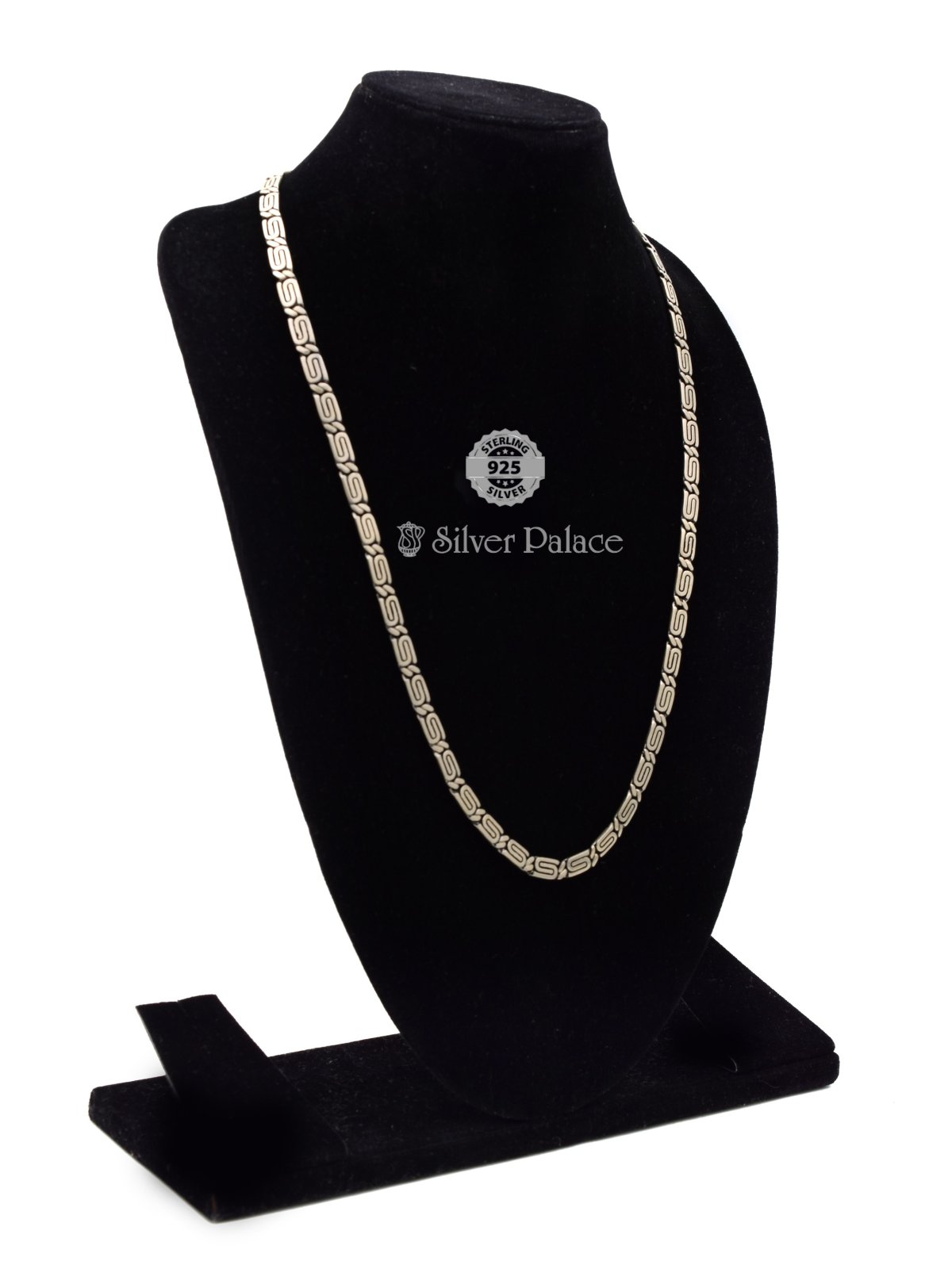925 Oxidised Silver S Link Chain For Mens Maan Collection - Silver Palace