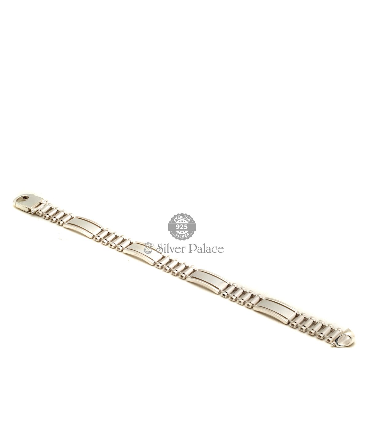 Sterling Silver Watch Strap Stylish Bracelet For Men - Silver Palace