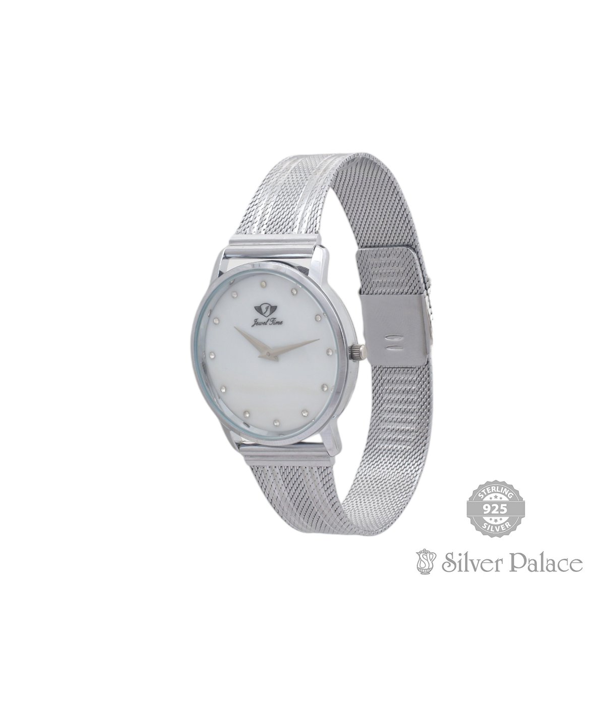 92.5 Sterling Silver Analog Watch For Men Elegant Timepiece - Silver Palace