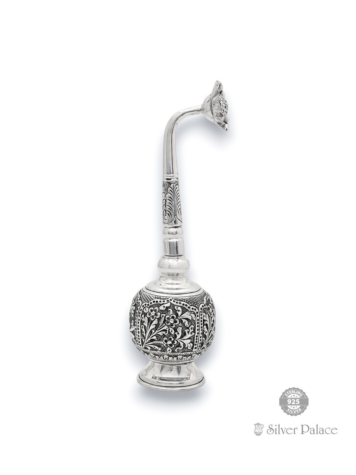 925 Oxidised Silver Floral Nagas Plate Set For Wedding Gifts - Silver ...