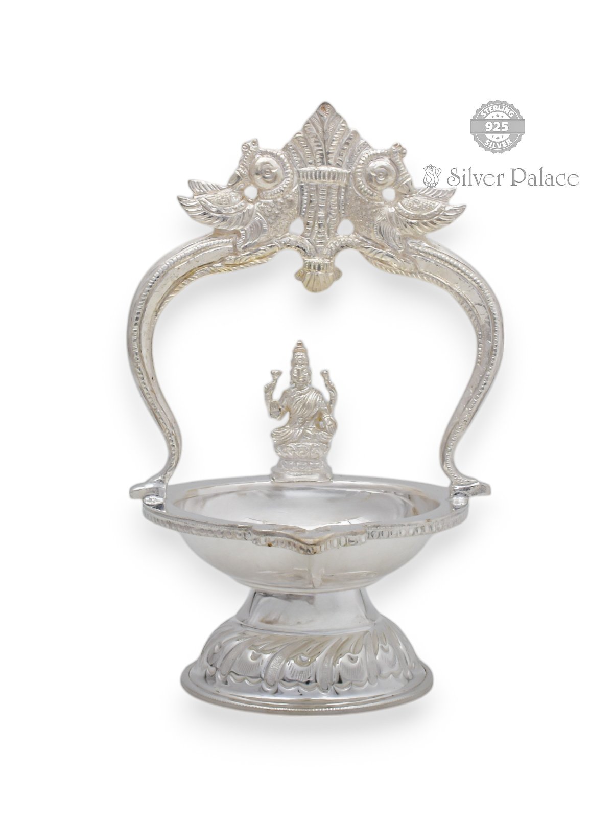 925 Pure Silver Kamakshi Deepam/lamp - Divine Blessing - Silver Palace