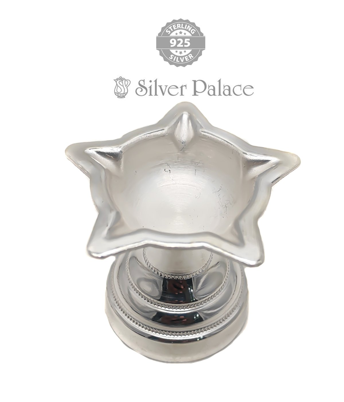 925 Pure Silver Panchmukhi Lamp For Pooja - Silver Palace
