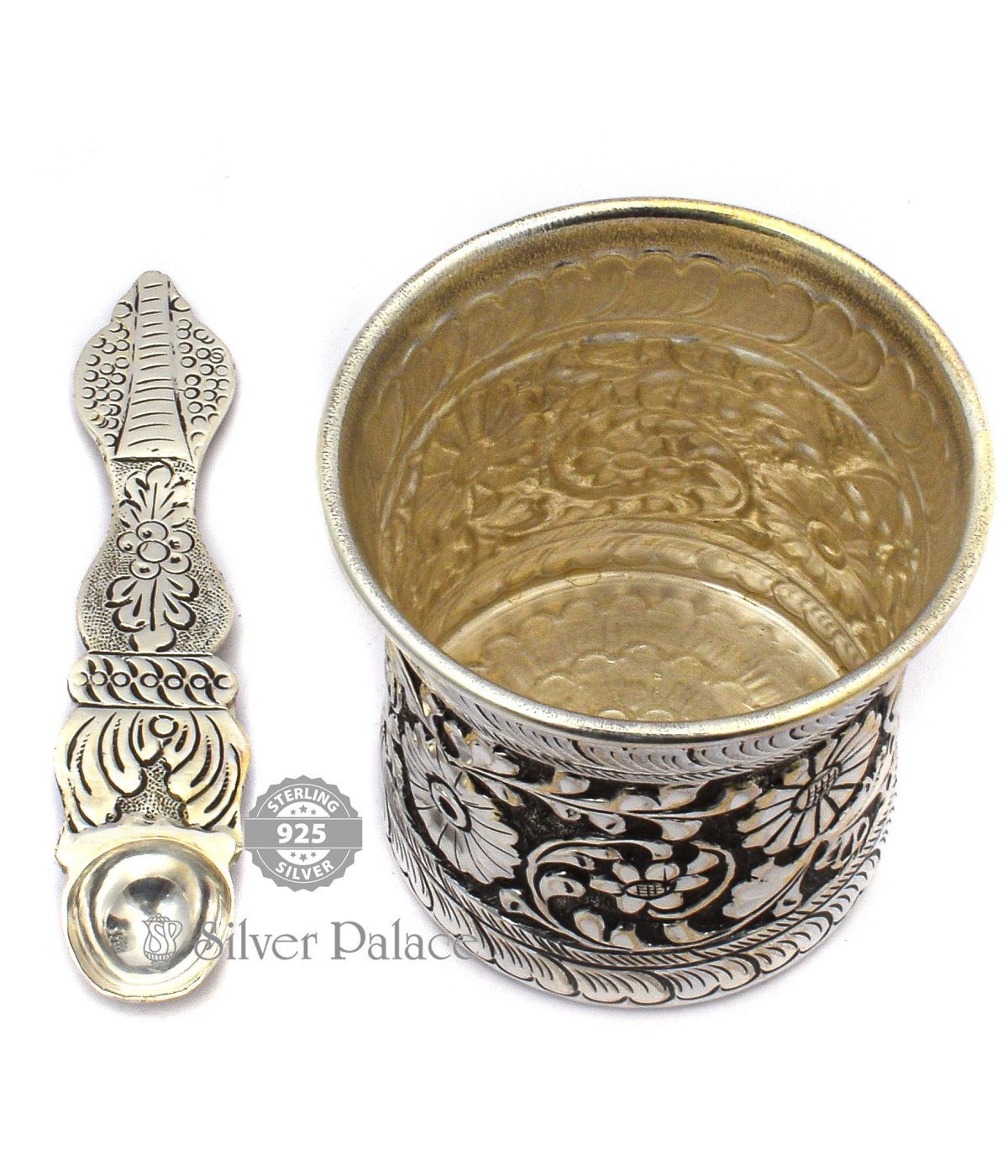 Silver Panchapatram Set 92.5 Silver For All Pooja Purpose - Silver Palace