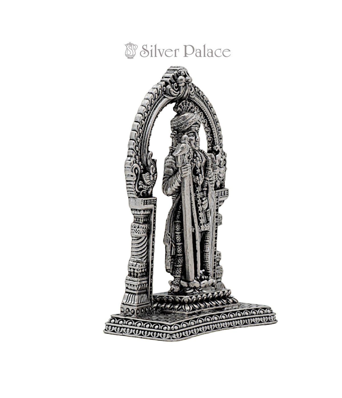 Sterling Silver Lord Murugan Statue - Silver Palace