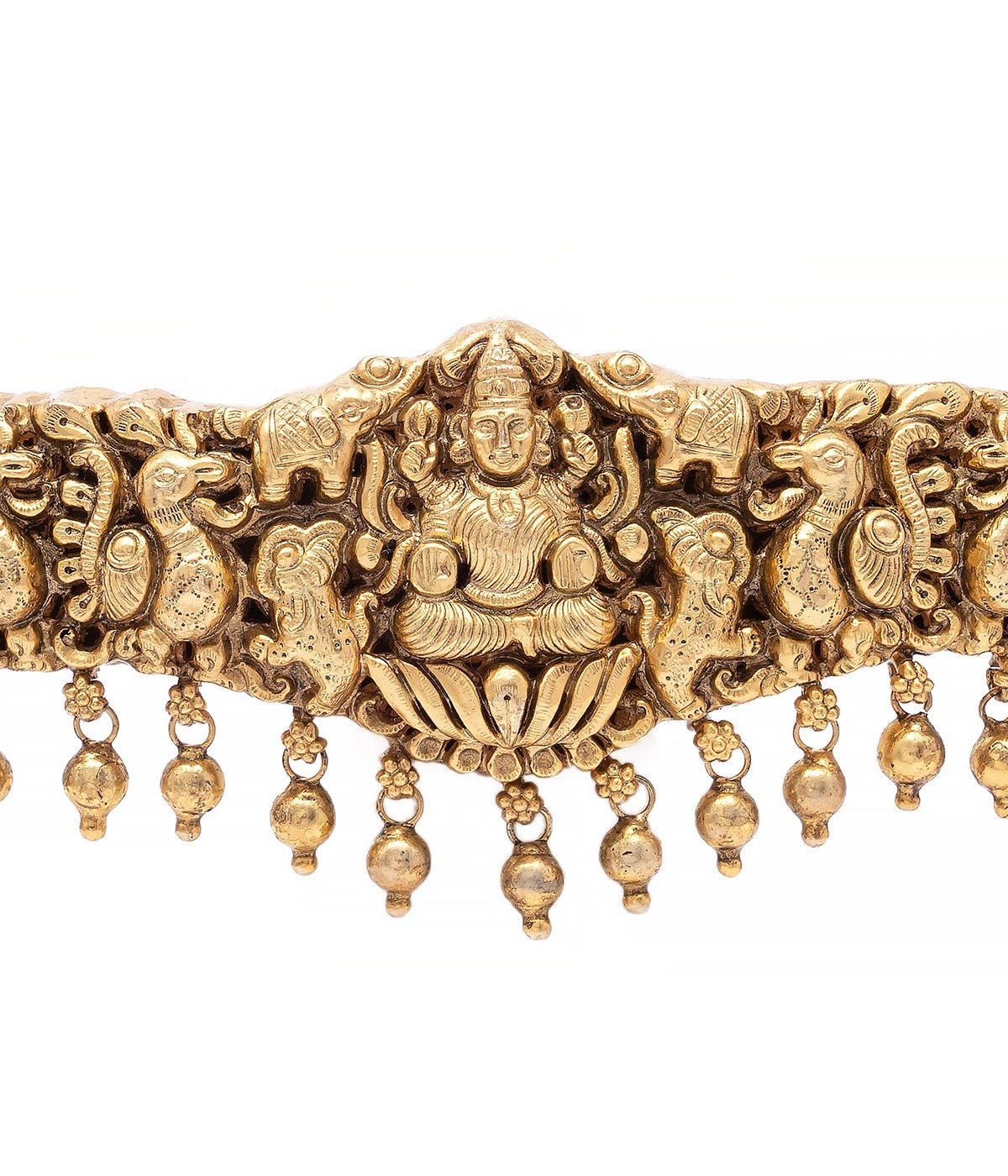 Silver Anite Collection Gold Polished Lakshmi Design Ottiyanam For ...