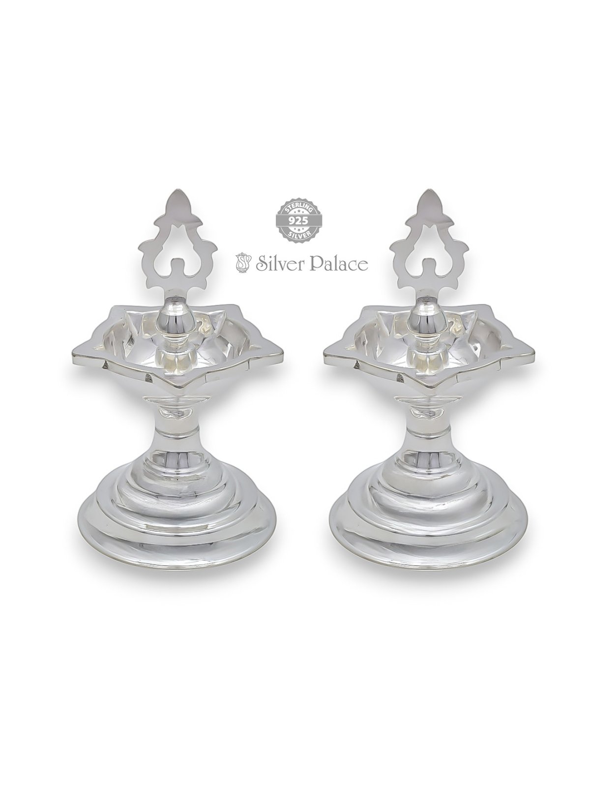 Silver Lamp For Pooja - Silver Palace