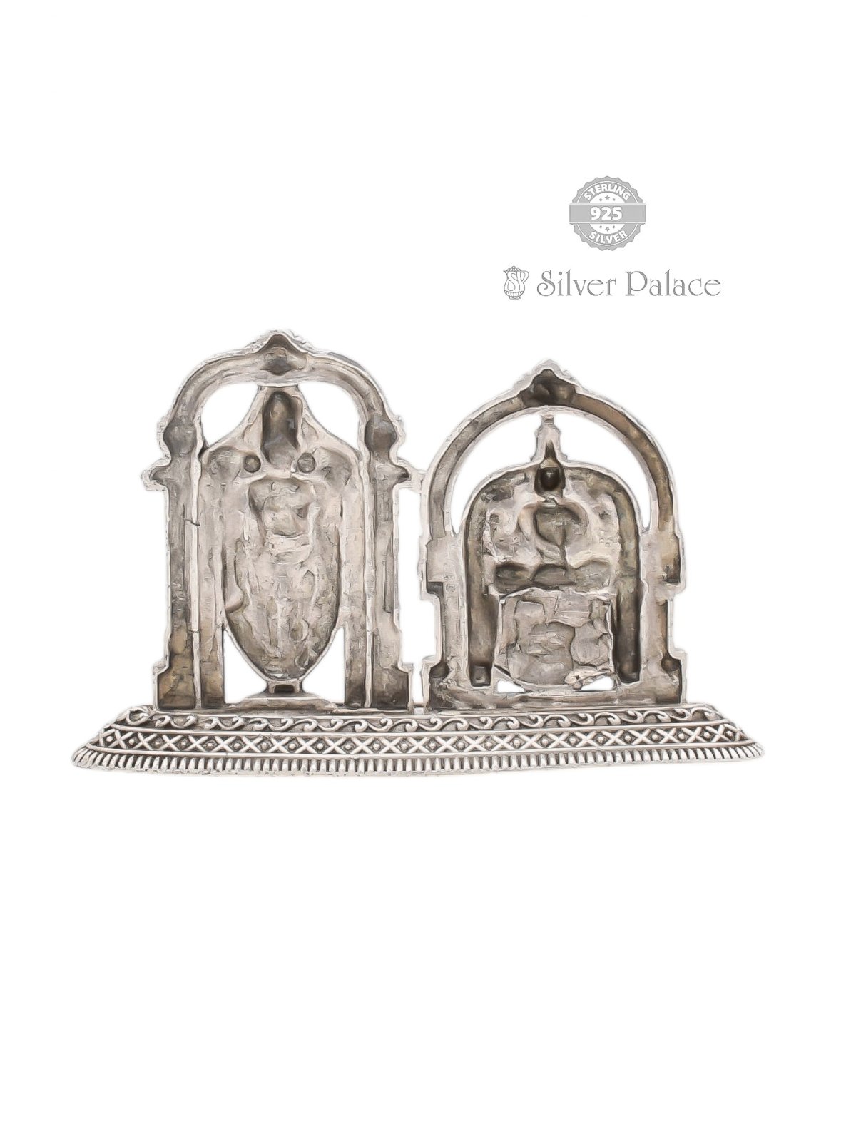 92.5 Oxidised Silver Tirupati Balaji And Padmavati Idol - Silver Palace