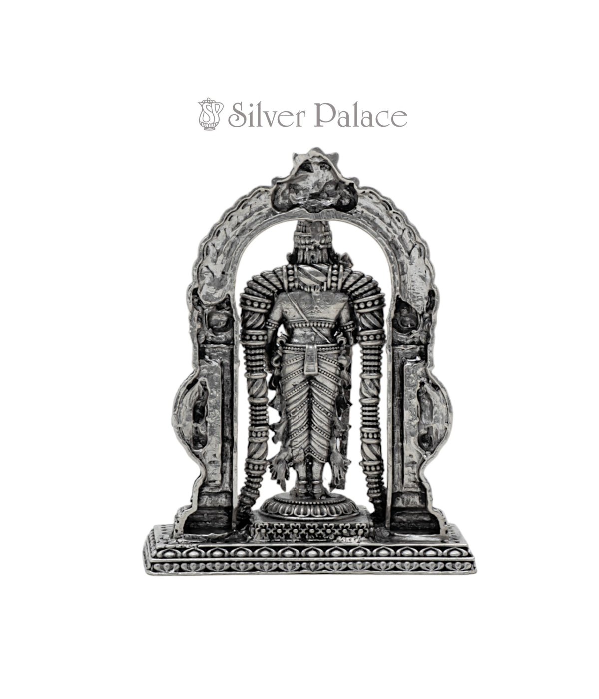 Sterling Silver Lord Murugan Statue - Silver Palace