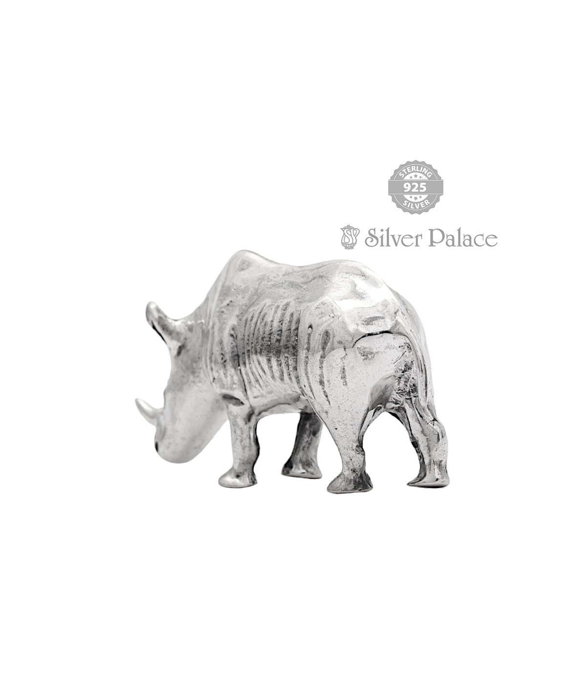 92.5 Oxidized Silver Rhinoceros Idols For Kids Gift Avida Collection ...