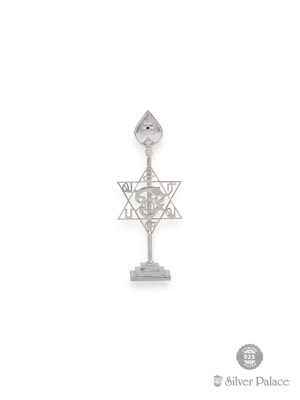 925 Sterling Silver Ohm With Saravana Bhava Vel For Pooja Purpose ...