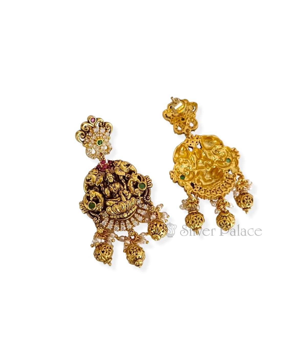 Silver Anite Collection Lakshmi Cz Stone Chandbali For Women - Silver ...