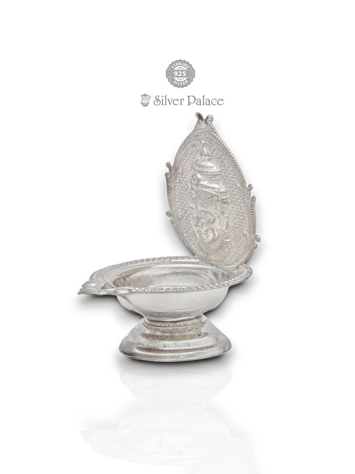 925 Pure Silver Kamakshi Deepam/lamp - Divine Blessing - Silver Palace